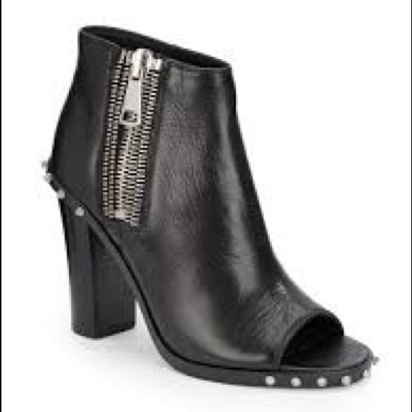 Ash | Shoes | Ash Patty Peep Toe Studded Leather Stacked Heel | Poshmark